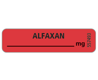 ALFAXAN ______mg Drug Syringe Label | VetriMark| VetriMark