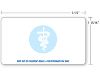 Idexx 3-1/2x1-15/16 Vet Caduceus Labels | VetriMark| VetriMark
