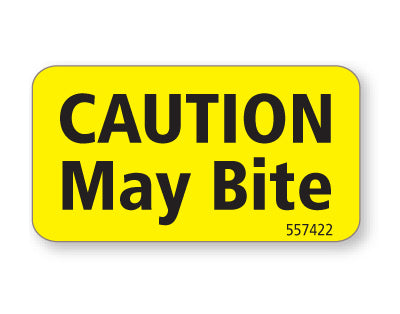Caution May Bite Animal Label | VetriMark| VetriMark