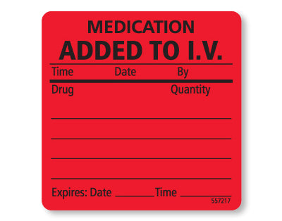 Medication Added To IV Labels | VetriMark| VetriMark