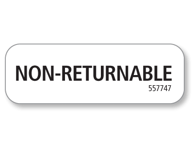 NON-RETURNABLE Label | VetriMark| VetriMark